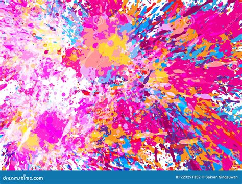 Abstract Vector Paint Splatter Multicolor Background Design Concept