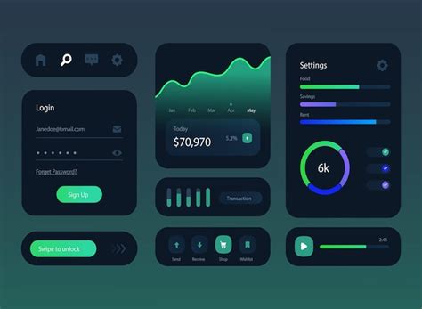 Premium Vector Gradient Uiux Elements