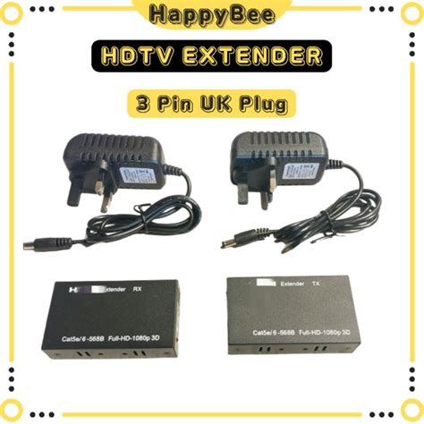 Hdtv Hdmi Extender 60m Over Lan Cat5e Cat6 Cable 1080p Full Hd Shopee Malaysia
