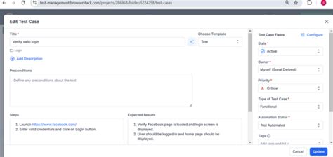 Test Cases For Facebook Login Page Browserstack