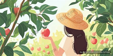 Ai创作图小女孩摘苹果插画 摘苹果手绘插画 采摘修剪摘苹果果园 采摘樱桃插画 苹果水果插画女孩 苹果园插画 女孩摘水果插画 冬枣采摘园插画 果园宣传插画 红枣林插画 芒果采摘园插画 果园丰收