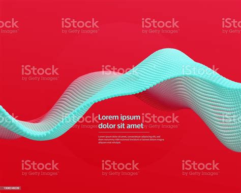 3d 물결 모양의 배경 동적 방출 입자가 있는 배열입니다 많은 구체에서 형성된 파도 추상 벡터 그림입니다 디자인 템플릿입니다 현대적인 패턴 0명에 대한 스톡 벡터 아트 및