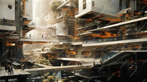 Premium Ai Image Modern Architecture Collage Contemporary Design Urban Abstract Building