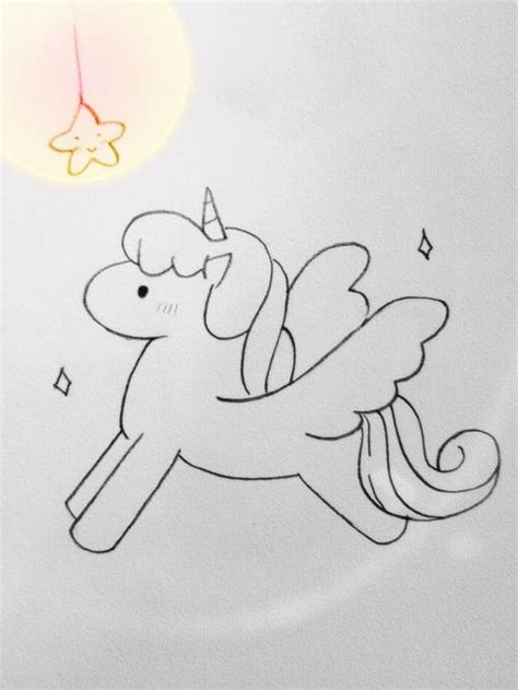 简笔画独角兽可爱 简笔画独角兽可爱蝴蝶结 画趣文库（我爱生活）