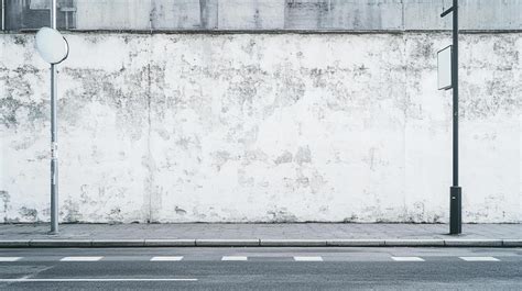 Urban Wall Background With Road Perfect For Adding Your Own Design
