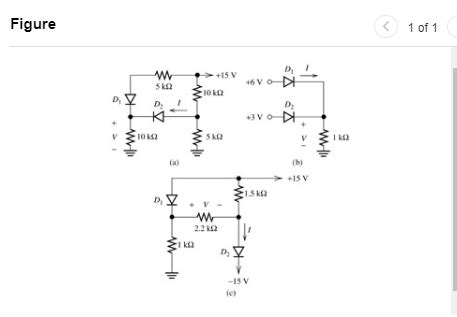 Solved Find The Values Of I And V For The Circuits Shown In Chegg Com