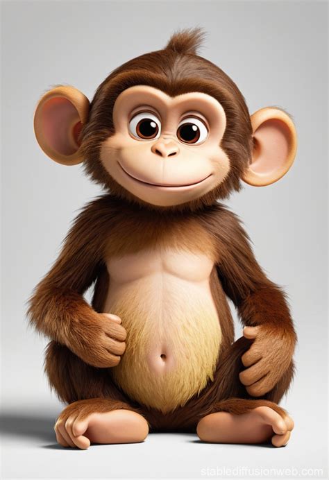 Coco The Monkey 2D Cartoon Character Stable Diffusion Online
