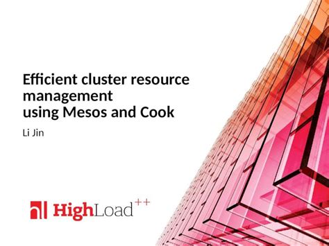 Pptx Efficient Cluster Resource Management By Using Cook And Mesos