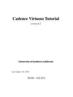 Cadence Virtuoso Tutorial USC Viterbi Cadence Virtuoso Tutorial Usc