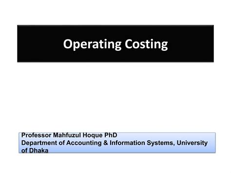 Operating Costing Presentation Pptx