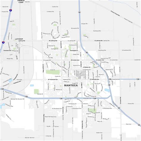 Map Of Manteca California Us Maps