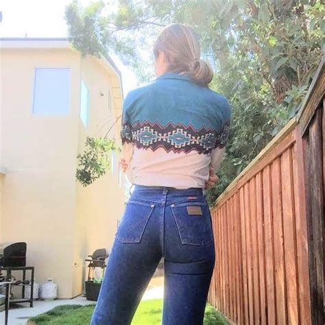 Stylish Woman In Wrangler Jeans
