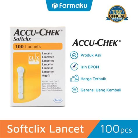 Jual Accu Chek Softclix Lancet Jarum Cek Tes Gula Darah Isi 100 Accuchek Shopee Indonesia