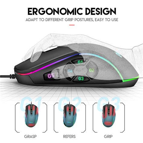 Wired Mouse Usb Optical Gaming Mouse Programmable Grandado