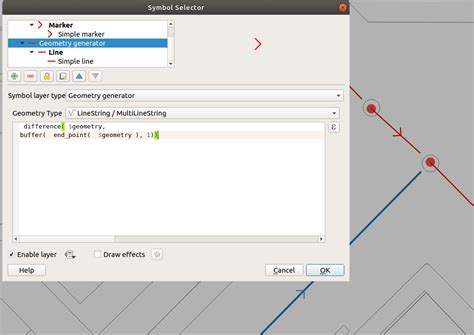 How To Cut The End Of Line In A QGIS Style Geographic Information Systems Stack Exchange