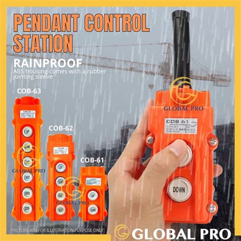 COB COB COB Rainproof Hoist Crane Push Button Switch Crane Pendant Control Station UP