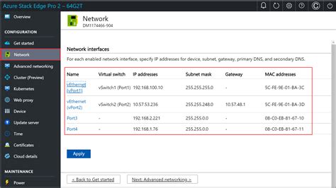Tutorial To Configure Network Settings For Azure Stack Edge Pro 2 Device In Azure Portal