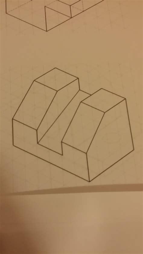 solved multiview drawing of the three front right and