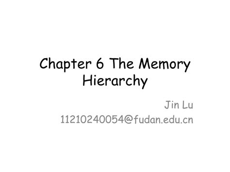 PPT Chapter The Memory Hierarchy PowerPoint Presentation Free Download ID