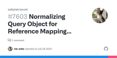 Normalizing Query Object For Reference Mapping Doesnt Matter · Issue 7603 · Satijalabseurat