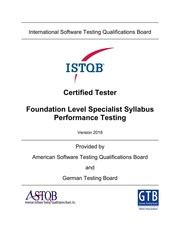 ISTQB Certified Tester Foundation Level Syllabus Performance Testing International