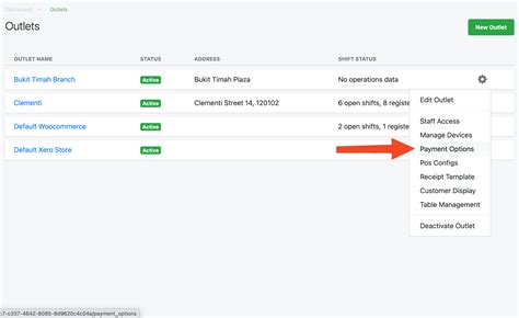 edit payment method epos pos system
