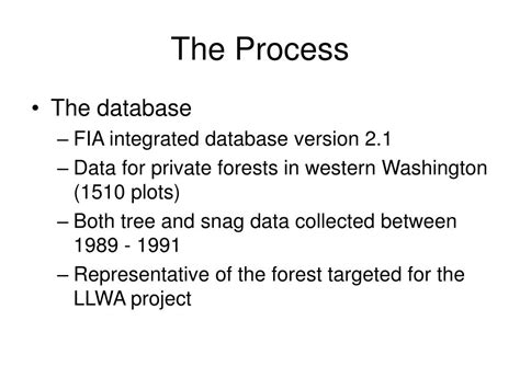 Ppt Imputating Snag Data To Forest Inventory For Wildlife Habitat Modeling Powerpoint