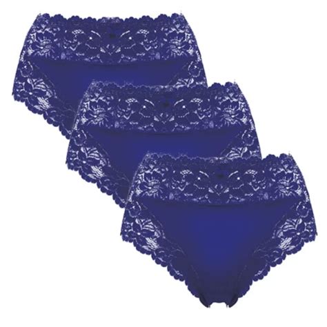 Jandc Dames Slips Microvezel Kant 805 3 Pack Marine