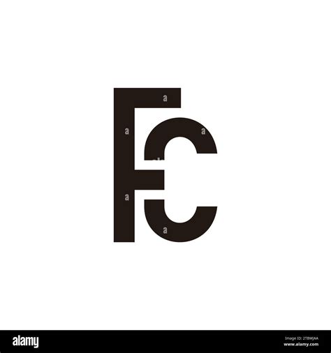 Letter Fc Simple Linked Font Logo Vector Stock Vector Image And Art Alamy