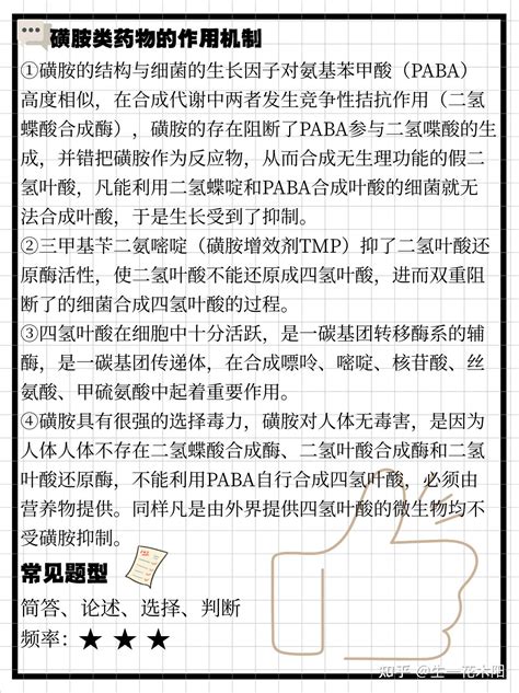 磺胺类药物的作用机制 知乎