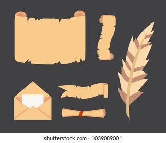 Old Paper Scroll Vector Set Retro Stock Vector Royalty Free 1039089001 Shutterstock