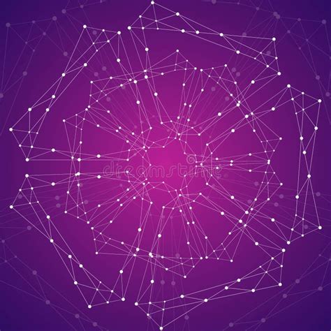 Geometric Pattern With Connected Lines And Dots Stock Vector Illustration Of Modern