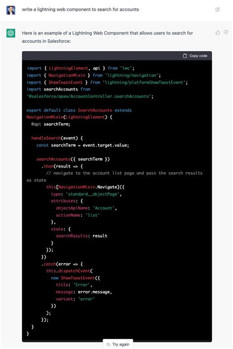 Adam Olshansky On Linkedin I Asked Chatgpt To Create A Lightning Web