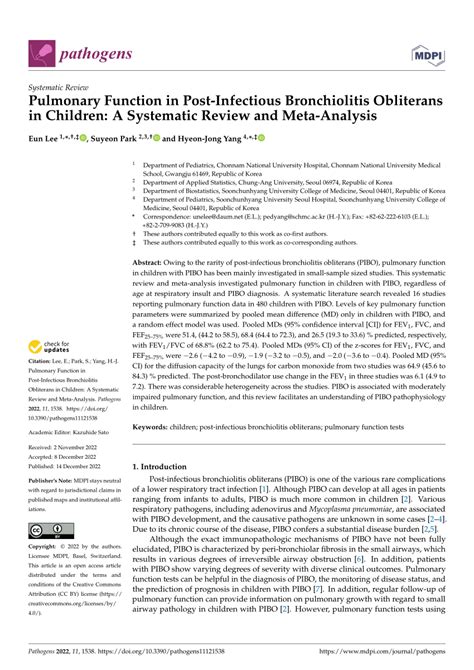 Pdf Pulmonary Function In Post Infectious Bronchiolitis Obliterans In