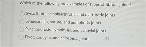 Solved Which Of The Following Are Examples Of Types Of