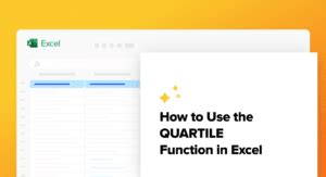 How To Use The Quartile Function In Excel Complete Tutorial 2025