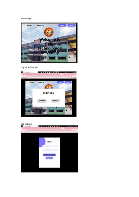 Gui Example Using Figma Bachelor Of Science In Computer Engineering Homepage Log In As