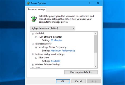 Intel Graphics Power Plan Settings FerisGraphics