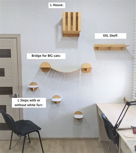 Cat Wall Shelves Set For Big Cats Cat Shelves Cat Climbing Wall Cat