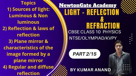 CBSE CLASS 10 PHYSICS CHAPTER LIGHT REFLECTION AND REFRACTION PART 2