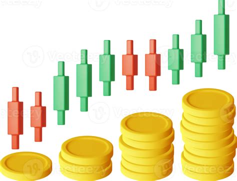 3d Growth Stock Chart Arrow With Golden Coins 35700006 Png