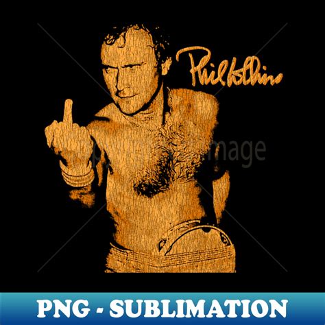 funny phil collins fan art orange retro png sublimation di inspire