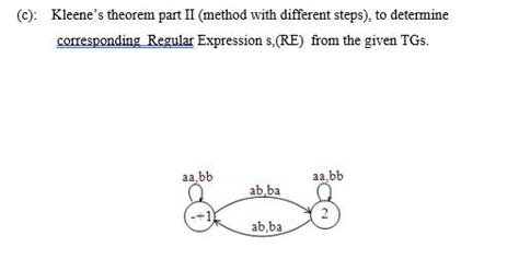 solved © kleene s theorem part ii method with different