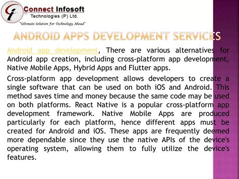 Flutter Apps Development And Developer Team Connect Infosoft Ppt