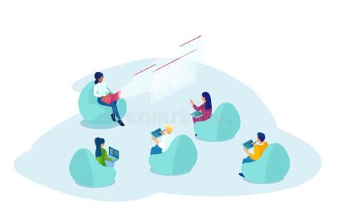 Vector Of A Group Of People Using Mobile Devices Connected Via Social