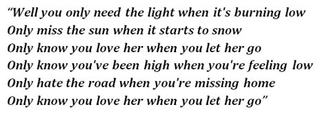 Passengers Let Her Go Lyrics Meaning Song Meanings And Facts