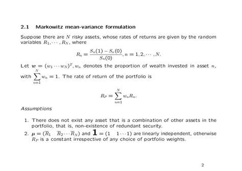 Mean Variance