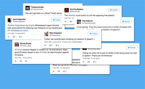 Times Twitter Violated Free Speech According To Tweeters
