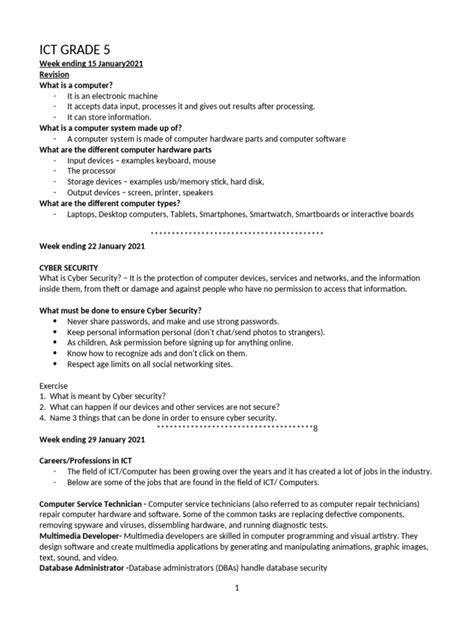 Ict Grade 5 Workbook Sept To Dec Pdf