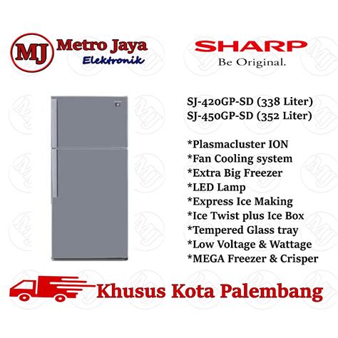 Jual Kulkas 2 Pintu Sharp Sj 450gpsd Kulkas 2 Pintu Jumbo Sharp